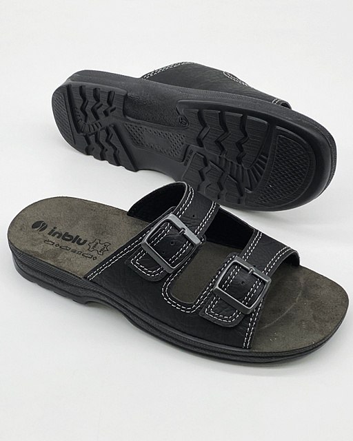 Szerokie męskie klapki Inblu TG01, tęgość H-J-K - obuwie-zdrowotne.pl